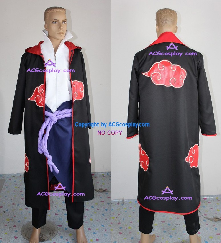Cosplay Naruto Akatsuki Cloak Costume Sasuke Uchiha Tobi Pain Cape ...